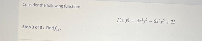 Solved Consider the following function: | Chegg.com