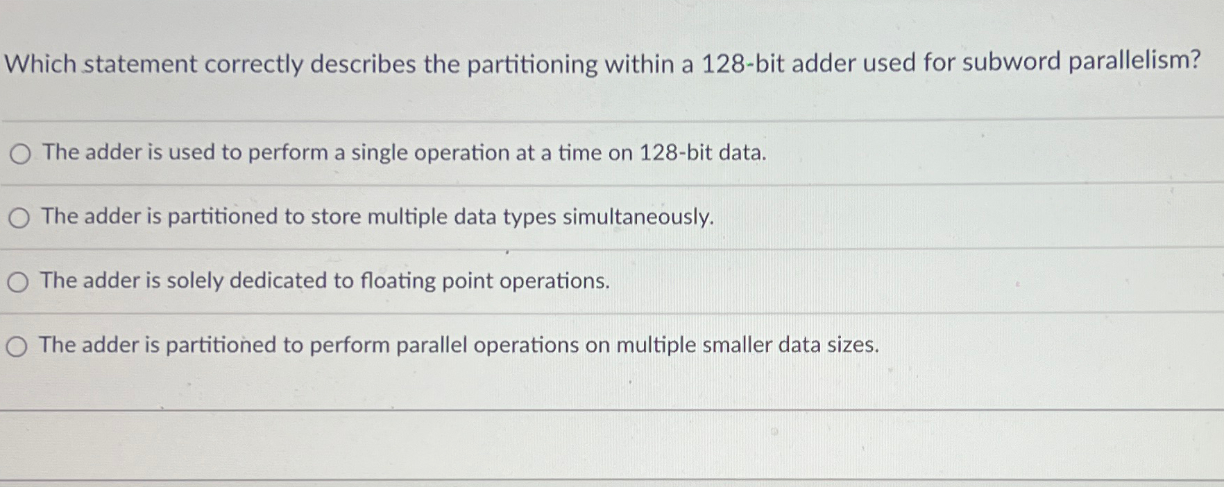 Solved Which statement correctly describes the partitioning | Chegg.com Solved Which statement correctly describes the partitioning | Chegg.com