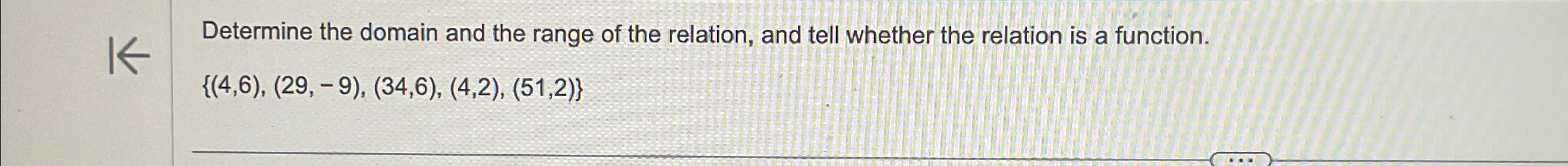 Solved Determine the domain and the range of the relation, | Chegg.com