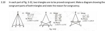Solved In each part of fig. 3-32, two triangles are to be | Chegg.com