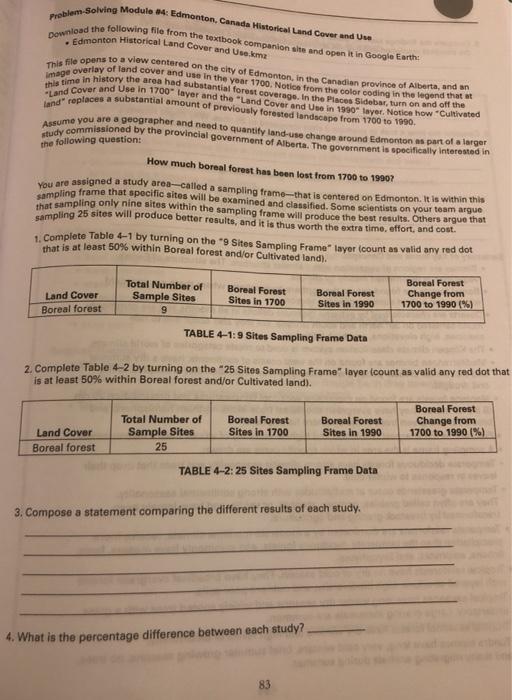 Solved Problem Solving Module #4: Edmonton, Canada | Chegg.com