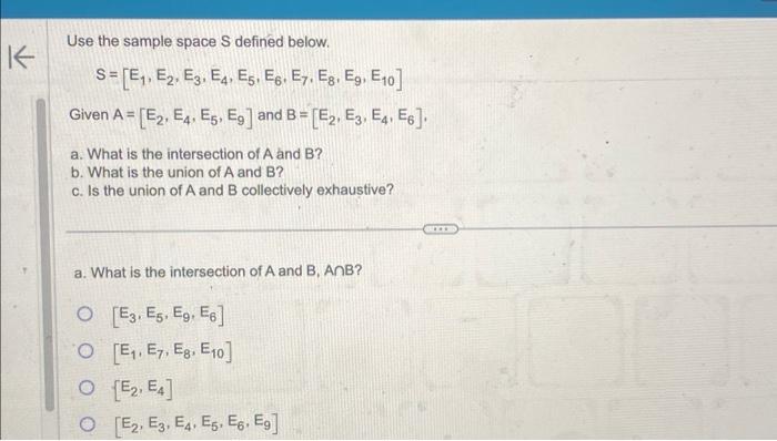 Solved Use the sample space S defined below. | Chegg.com