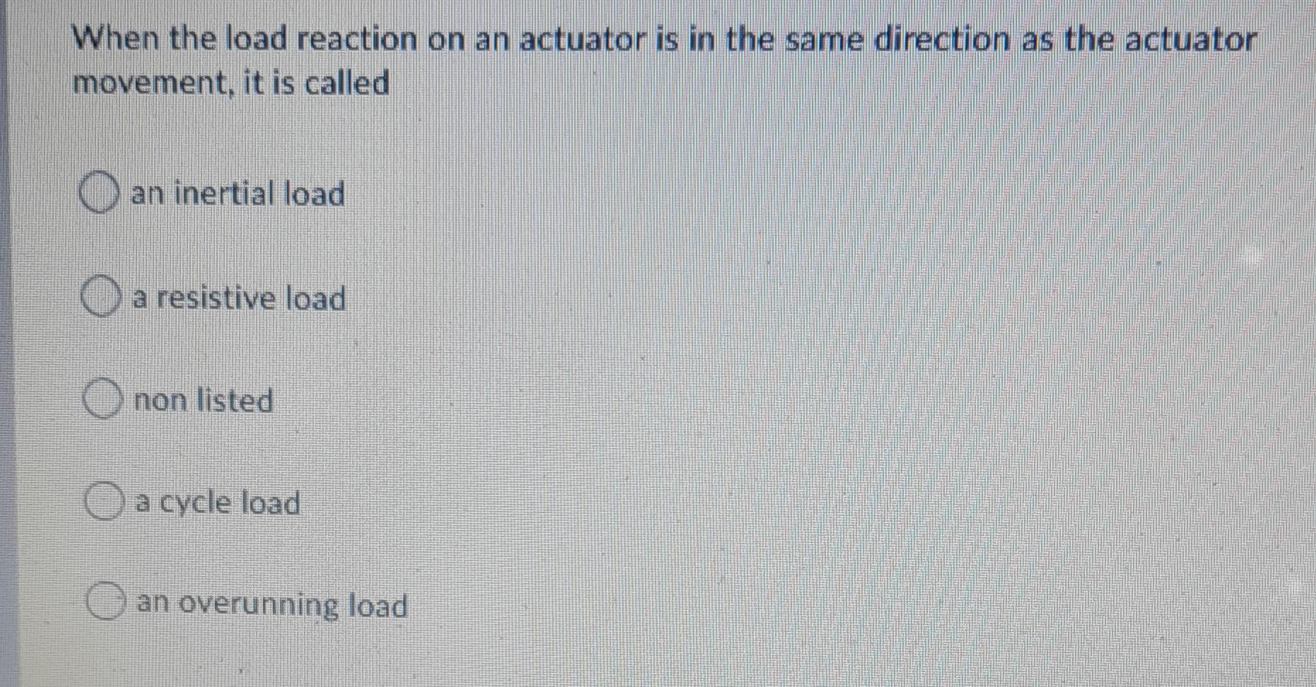 Solved When the load reaction on an actuator is in the same | Chegg.com