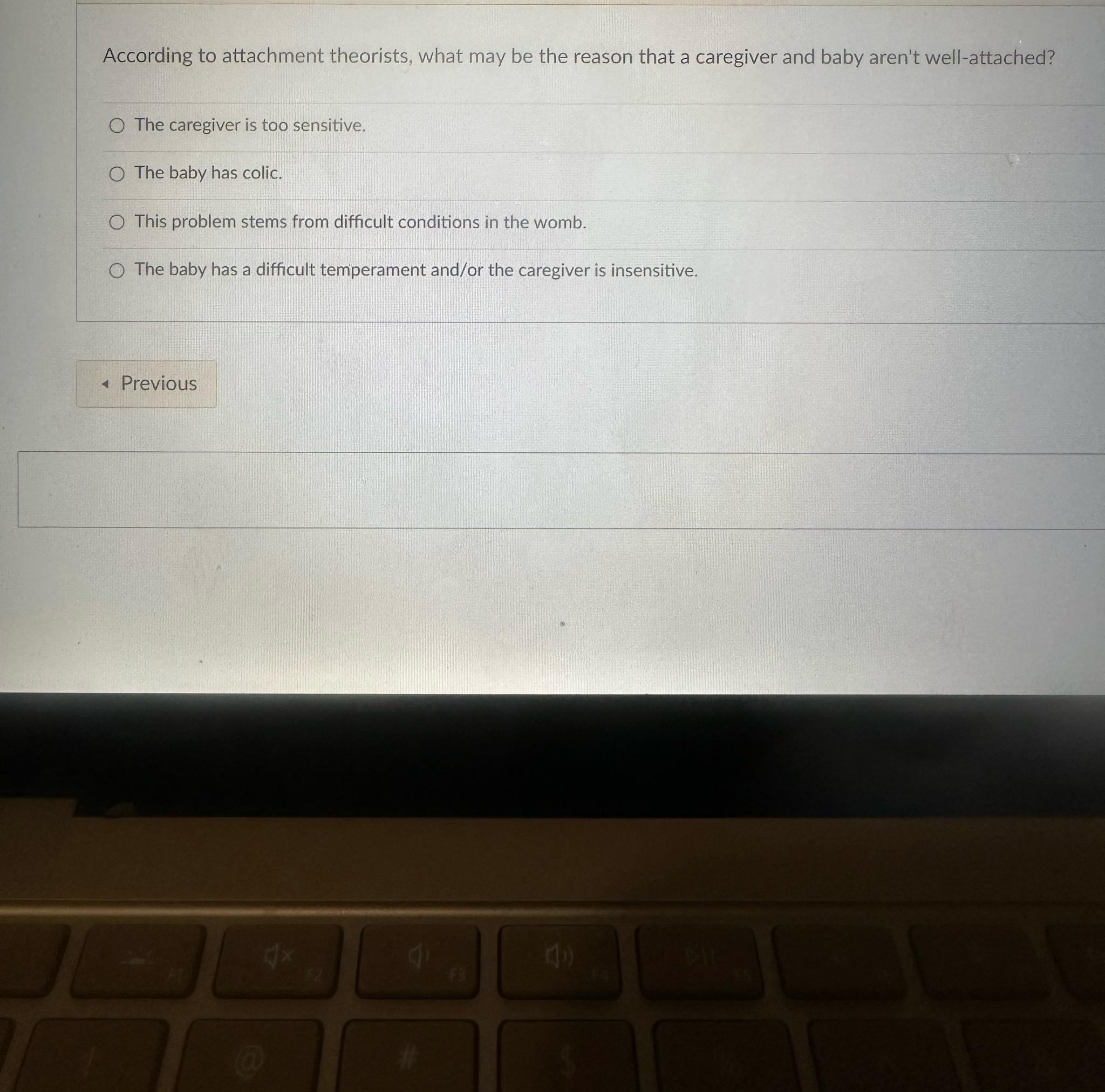 Solved According to attachment theorists, what may be the | Chegg.com