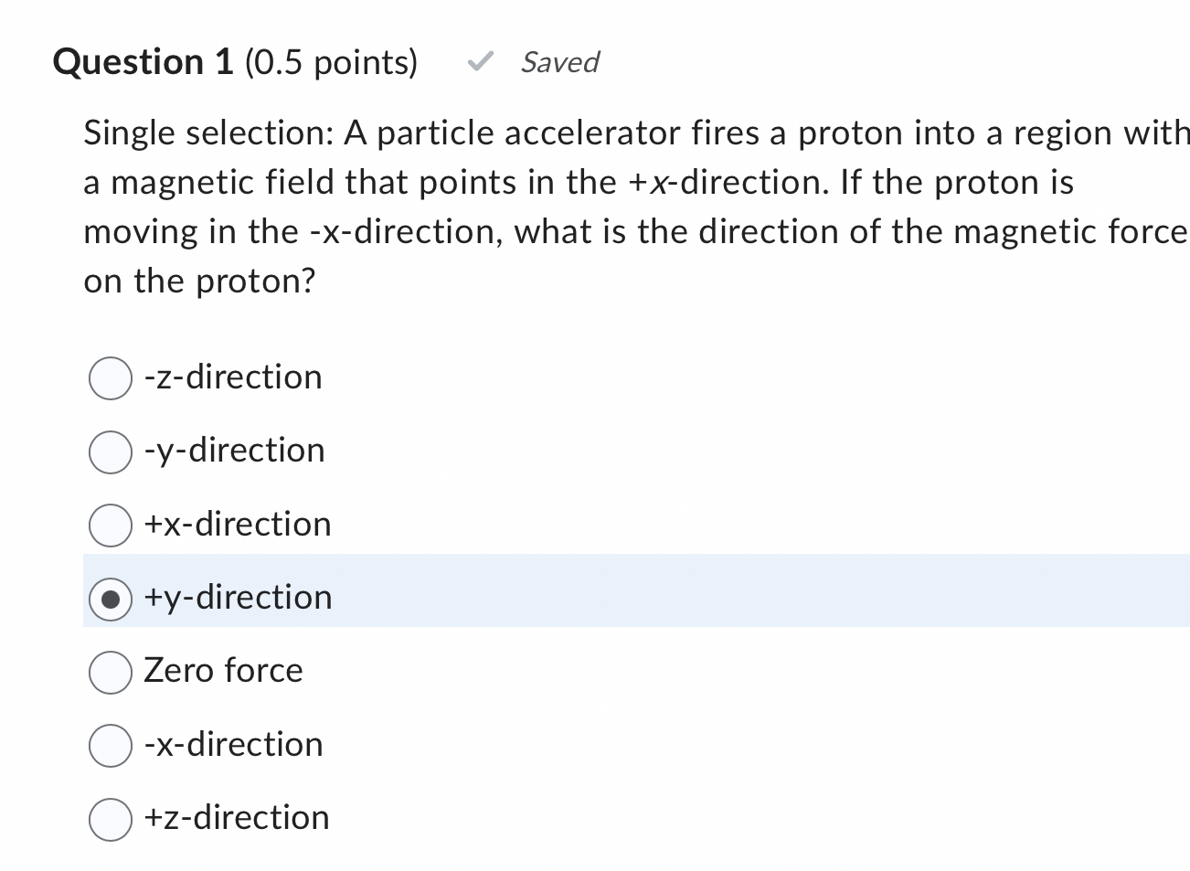 Solved Question 1 (0.5 ﻿points) ﻿SavedSingle selection: A | Chegg.com