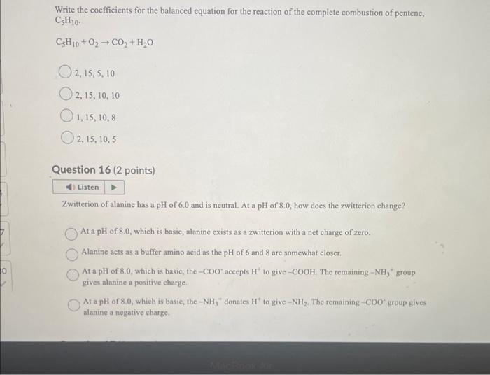 Solved Write the coefficients for the balanced equation for | Chegg.com