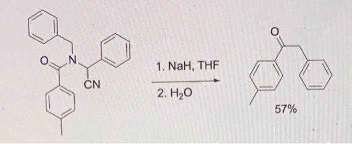 Solved 1. NaH,THF 2. H2O | Chegg.com