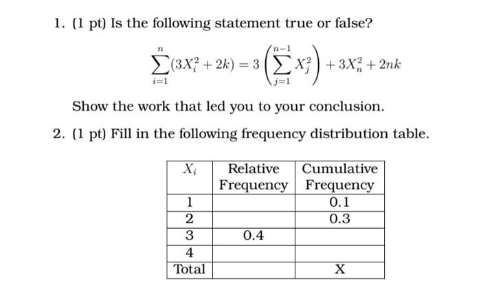 Solved show how to solve answers in a clear manner showing | Chegg.com
