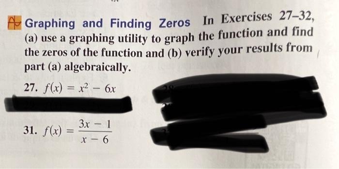 Solved Graphing And Finding Zeros In Exercises 27 32 A