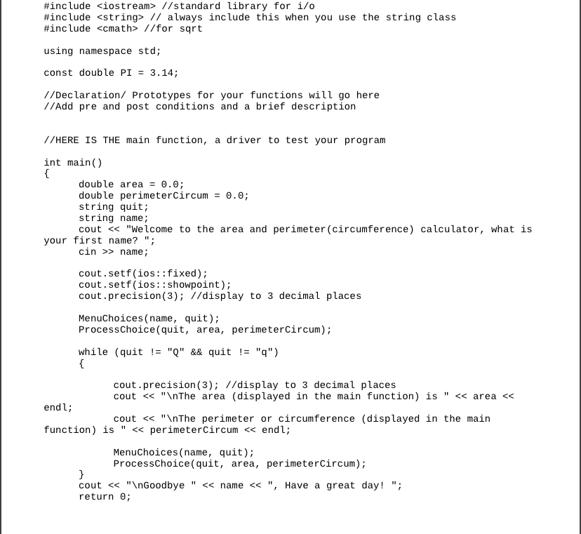 Solved Assignment purpose: simple i/o in C++, ﻿simple math | Chegg.com