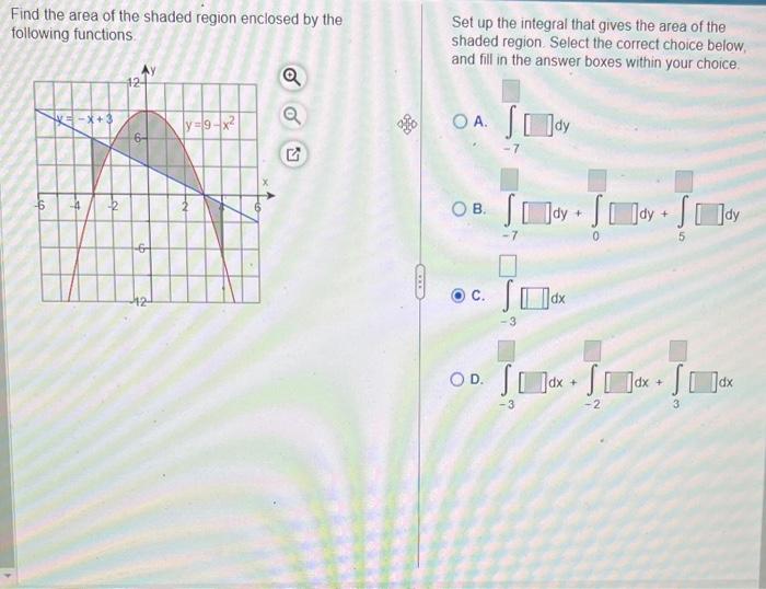 Solved Find the area of the shaded region enclosed by the | Chegg.com