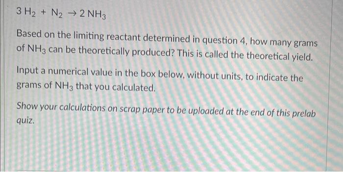 Solved Calculate the number of grams of N2 needed to react | Chegg.com