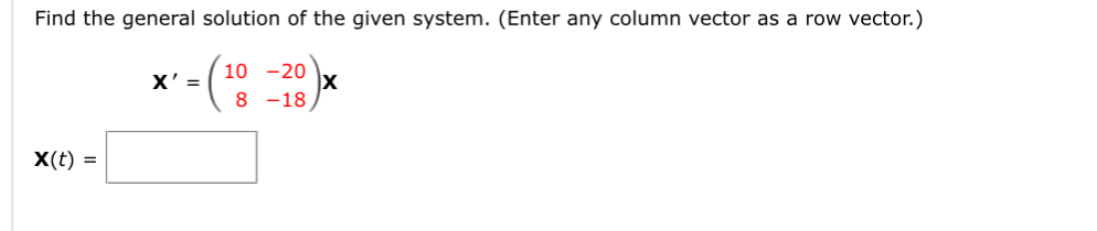 Solved Find the general solution of ﻿the given system. | Chegg.com