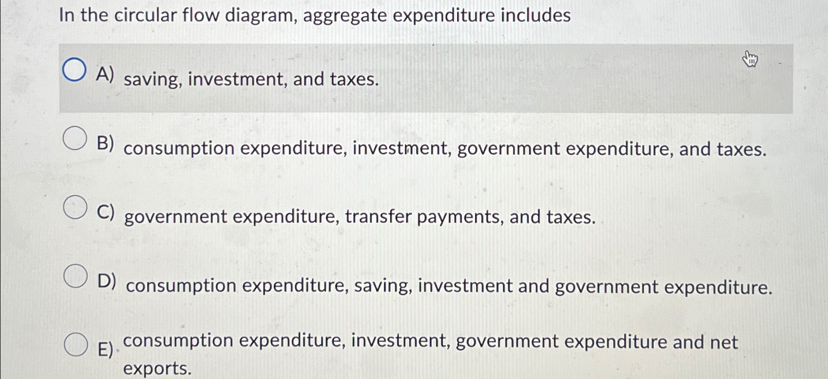 Solved In the circular flow diagram, aggregate expenditure | Chegg.com