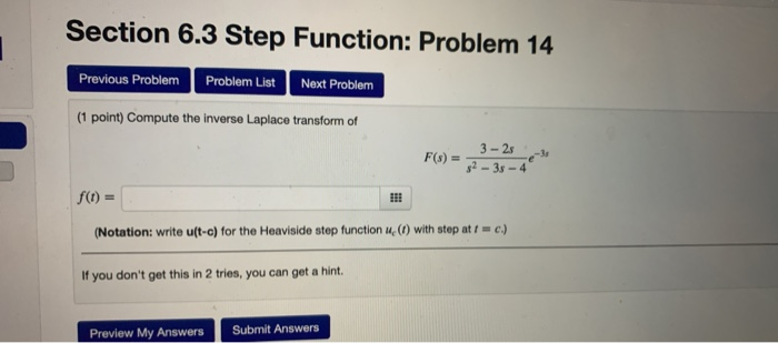 Solved Section 6 3 Step Function Problem 14 Previous