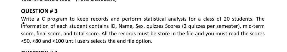 Solved QUESTION # 3Write a C program to keep records and | Chegg.com Solved QUESTION # 3Write a C program to keep records and | Chegg.com