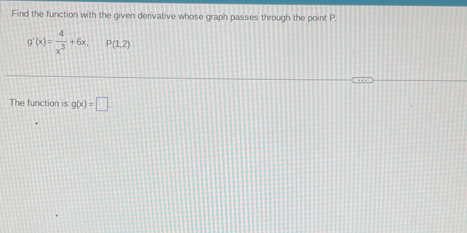Solved Find the function with the given derivative whose | Chegg.com