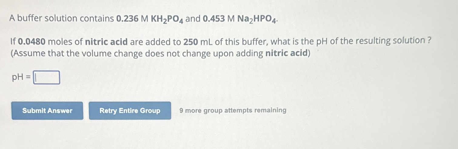 A buffer solution contains 0.236MKH2PO4 ﻿and | Chegg.com