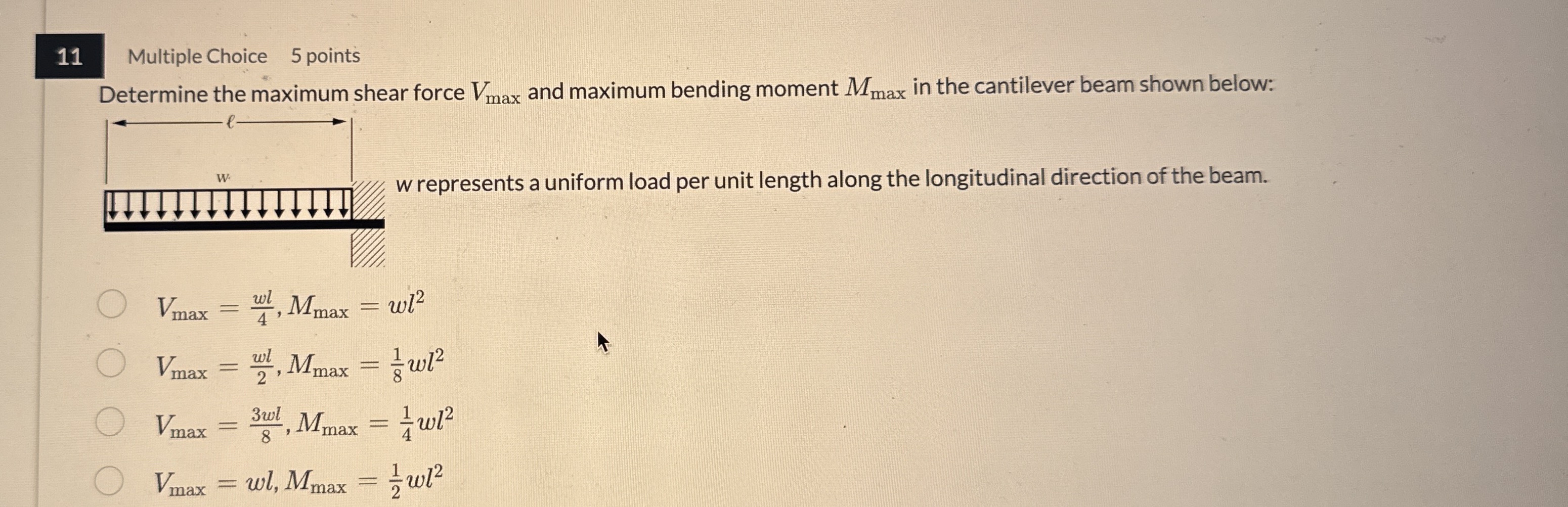 Solved 11 ﻿Multiple Choice 5 ﻿pointsDetermine the maximum | Chegg.com