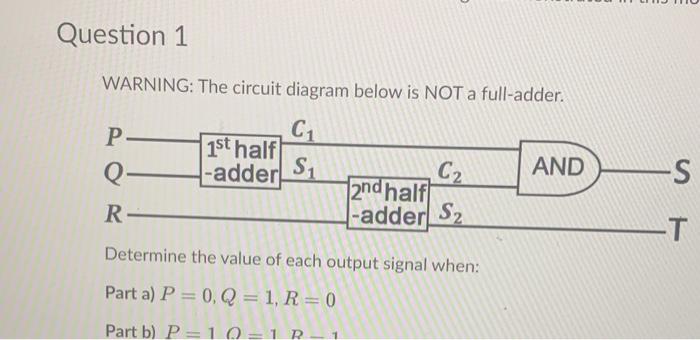 Solved WARNING: The circuit diagram below is NOT a | Chegg.com