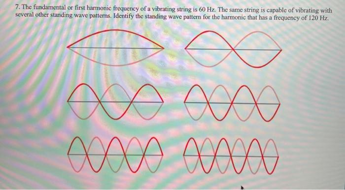 Solved 7. The fundamental or first harmonic frequency of a | Chegg.com