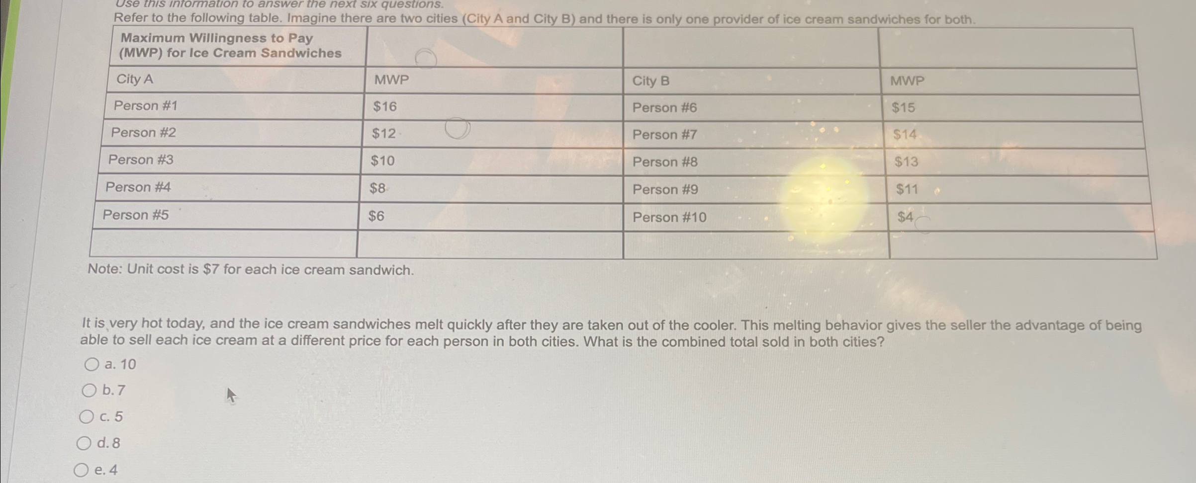 Solved Refer to the following table. Imagine there are two | Chegg.com