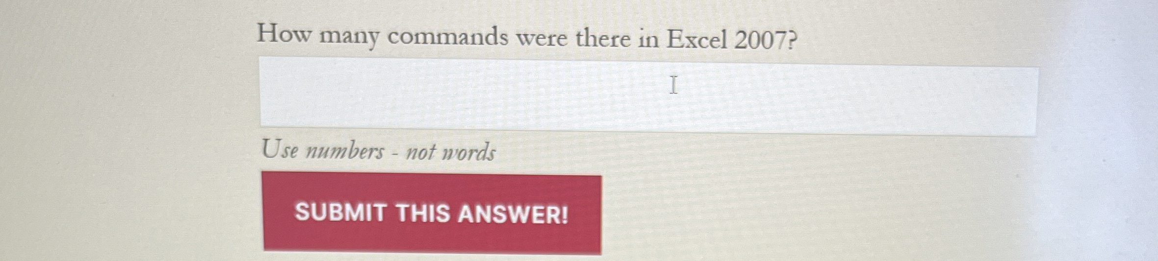 Solved How many commands were there in Excel 2007?Use | Chegg.com