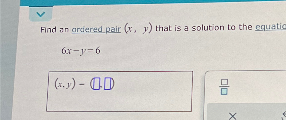 Solved Find an ordered pair (x,y) ﻿that is a solution to the | Chegg.com