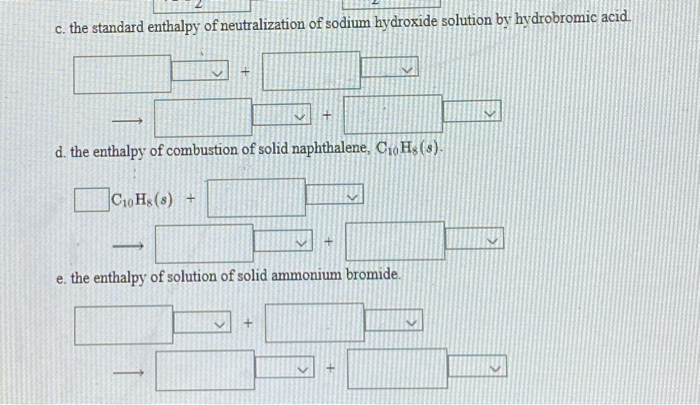 Solved c. the standard enthalpy of neutralization of sodium | Chegg.com