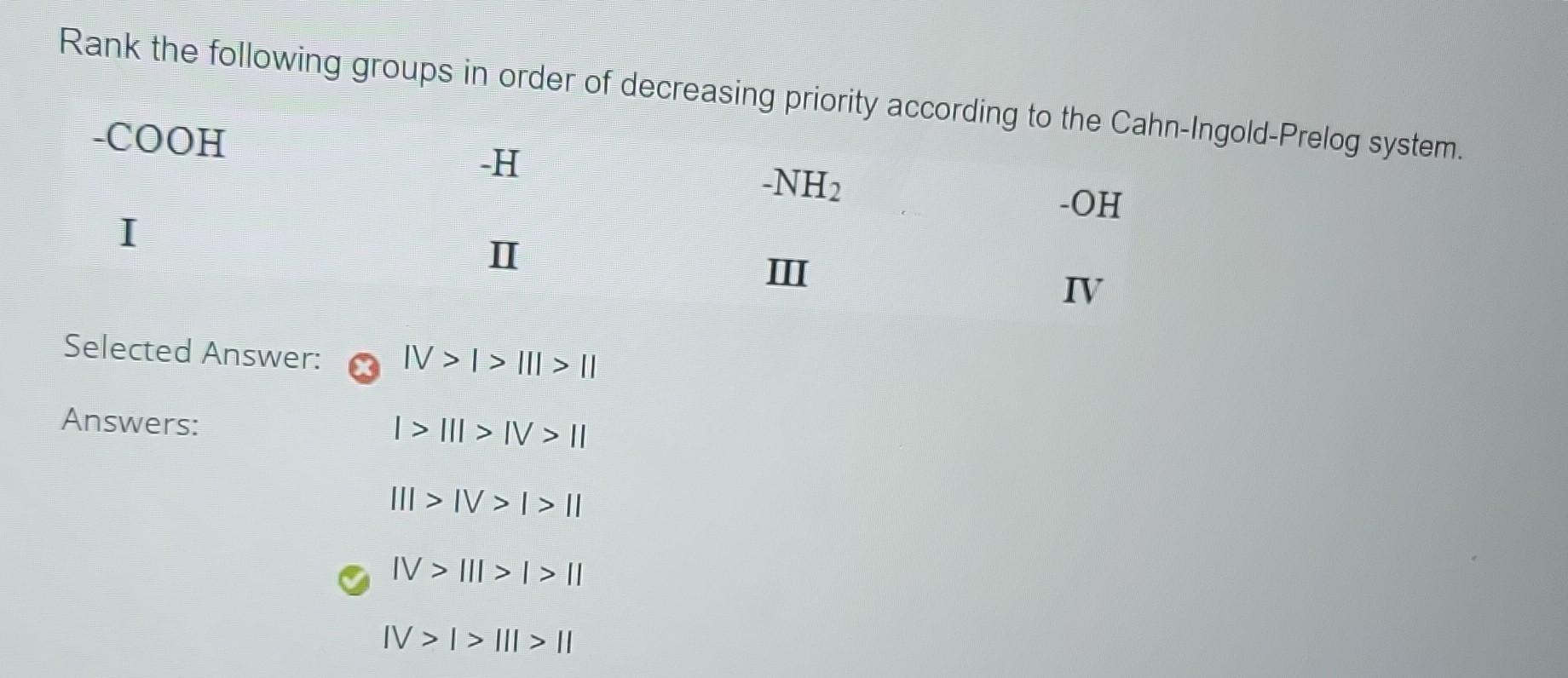 Solved Rank The Following Groups In Order Of Decreasing