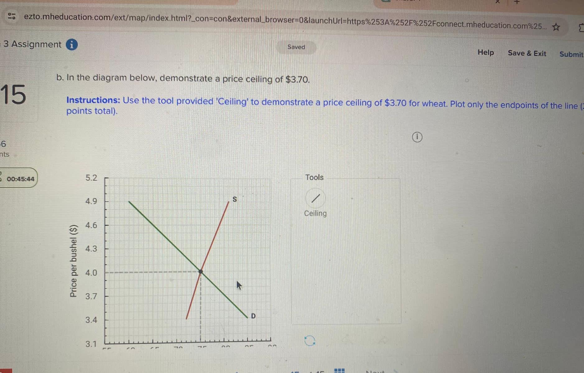 Solved 3 ﻿AssignmentSavedHelpSave & ExitSubmitb. ﻿In the | Chegg.com