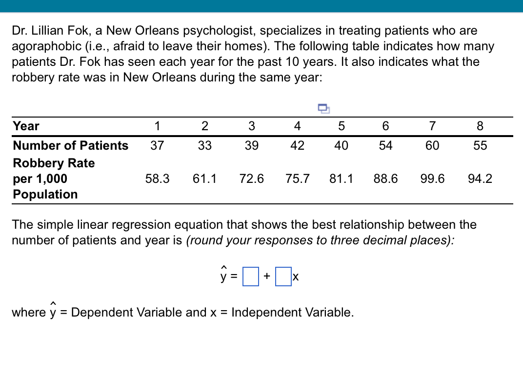 Solved Dr. ﻿Lillian Fok, a New Orleans psychologist, | Chegg.com