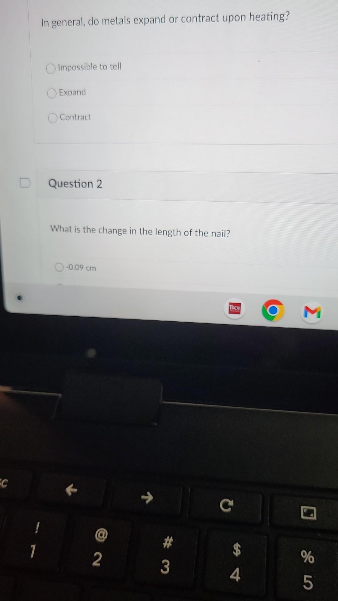 Solved In general, do metals expand or contract upon | Chegg.com