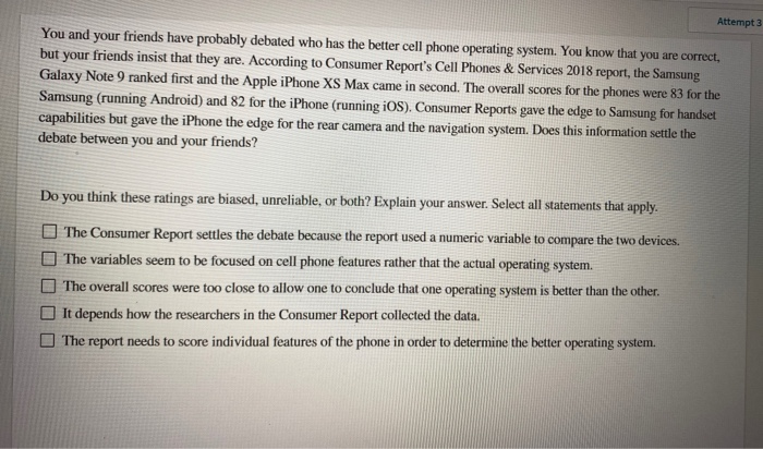 Attempt 3 You and your friends have probably debated | Chegg.com