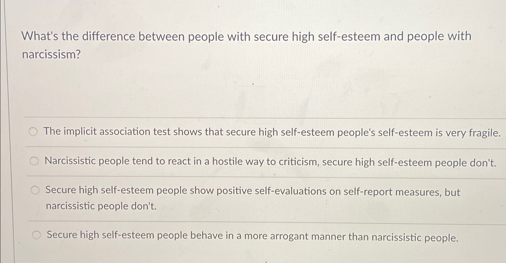 Solved What's the difference between people with secure high | Chegg.com