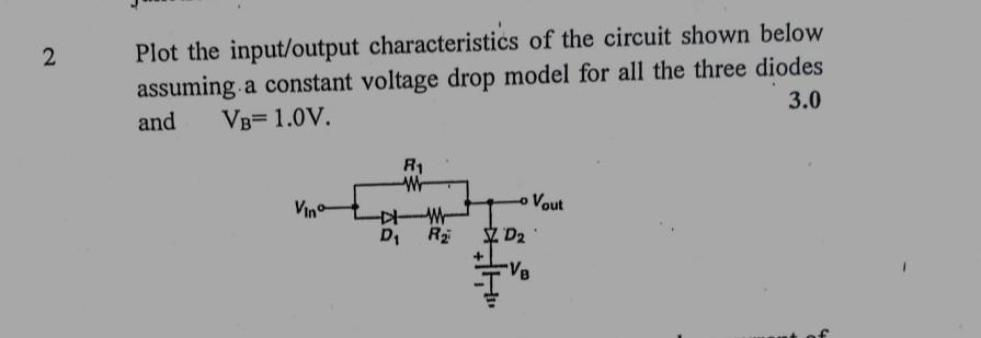 Solved Plot the input/output characteristics of the circuit | Chegg.com Solved Plot the input/output characteristics of the circuit | Chegg.com