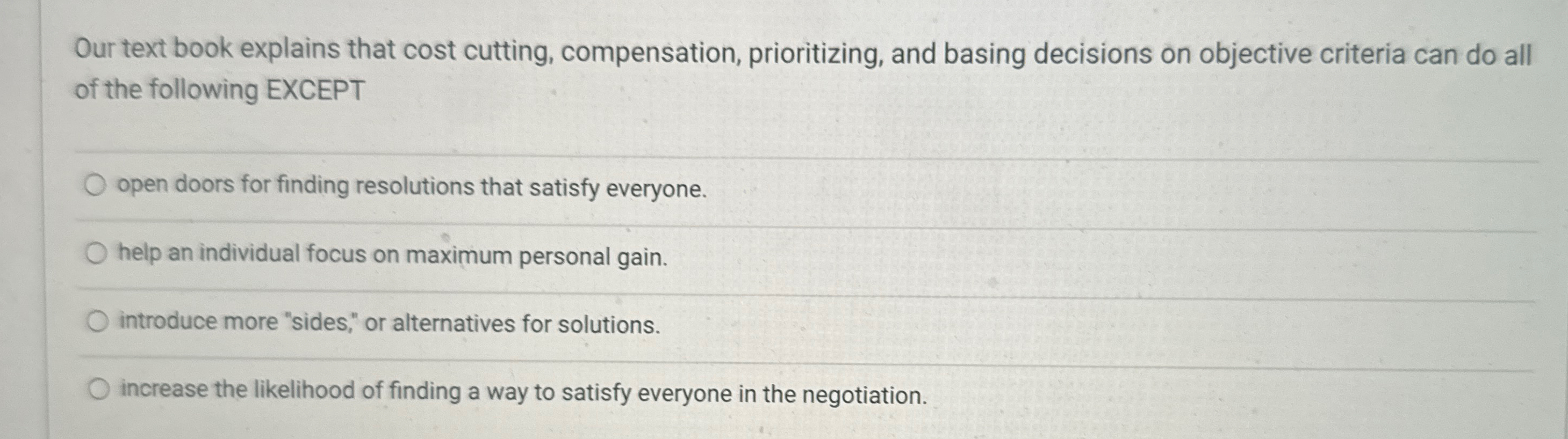 Solved Our text book explains that cost cutting, | Chegg.com