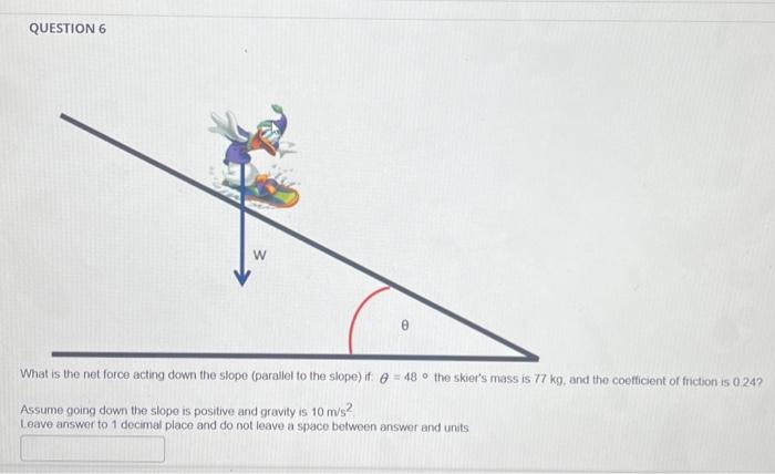 Solved What is the net force acting down the slope (parailel | Chegg.com
