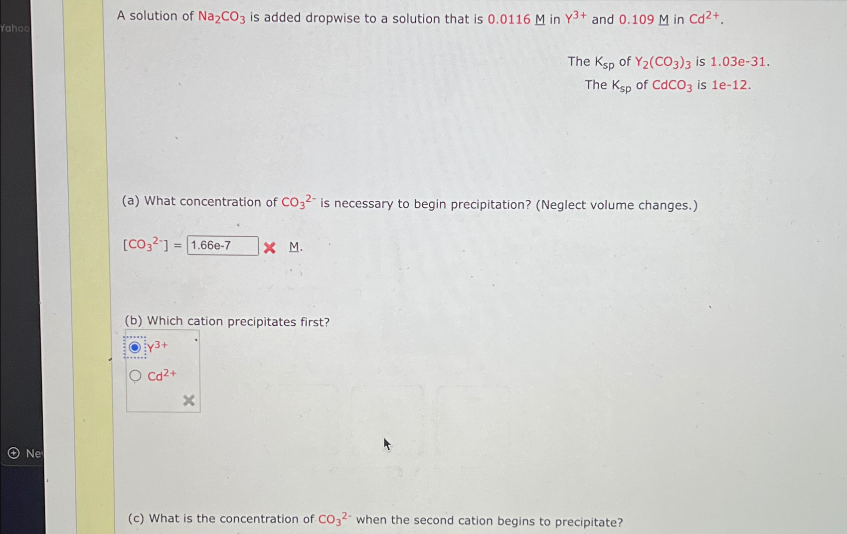 Solved A solution of Na2CO3 ﻿is added dropwise to a solution | Chegg.com