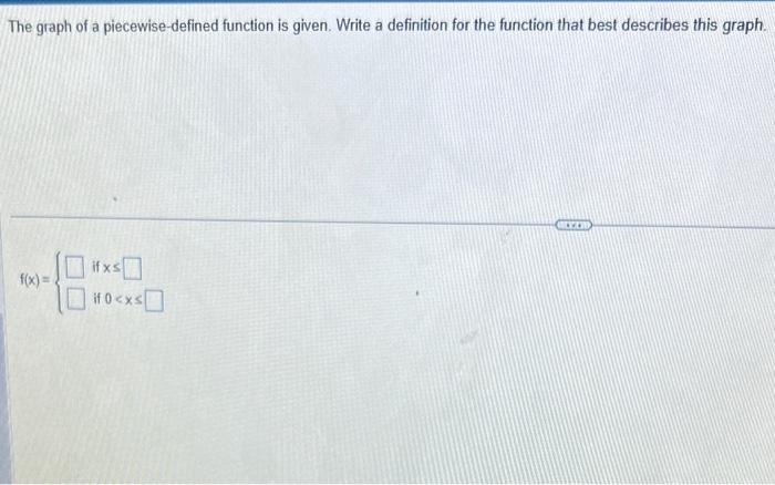 Solved The graph of a piecewise-defined function is given. | Chegg.com