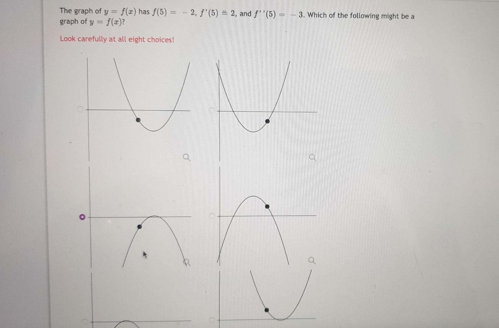 Solved The graph of y=f(x) has f(5)=−2,f′(5)=2, and | Chegg.com