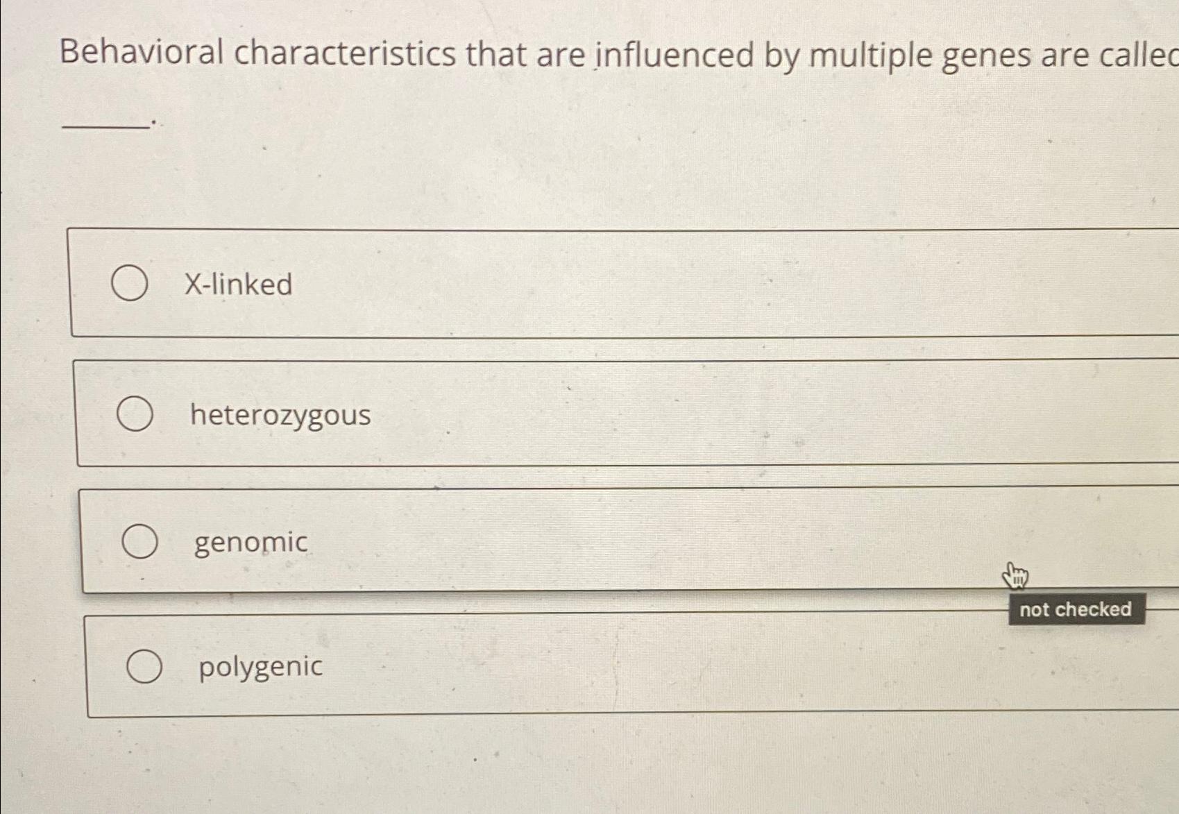 Solved Behavioral characteristics that are influenced by | Chegg.com