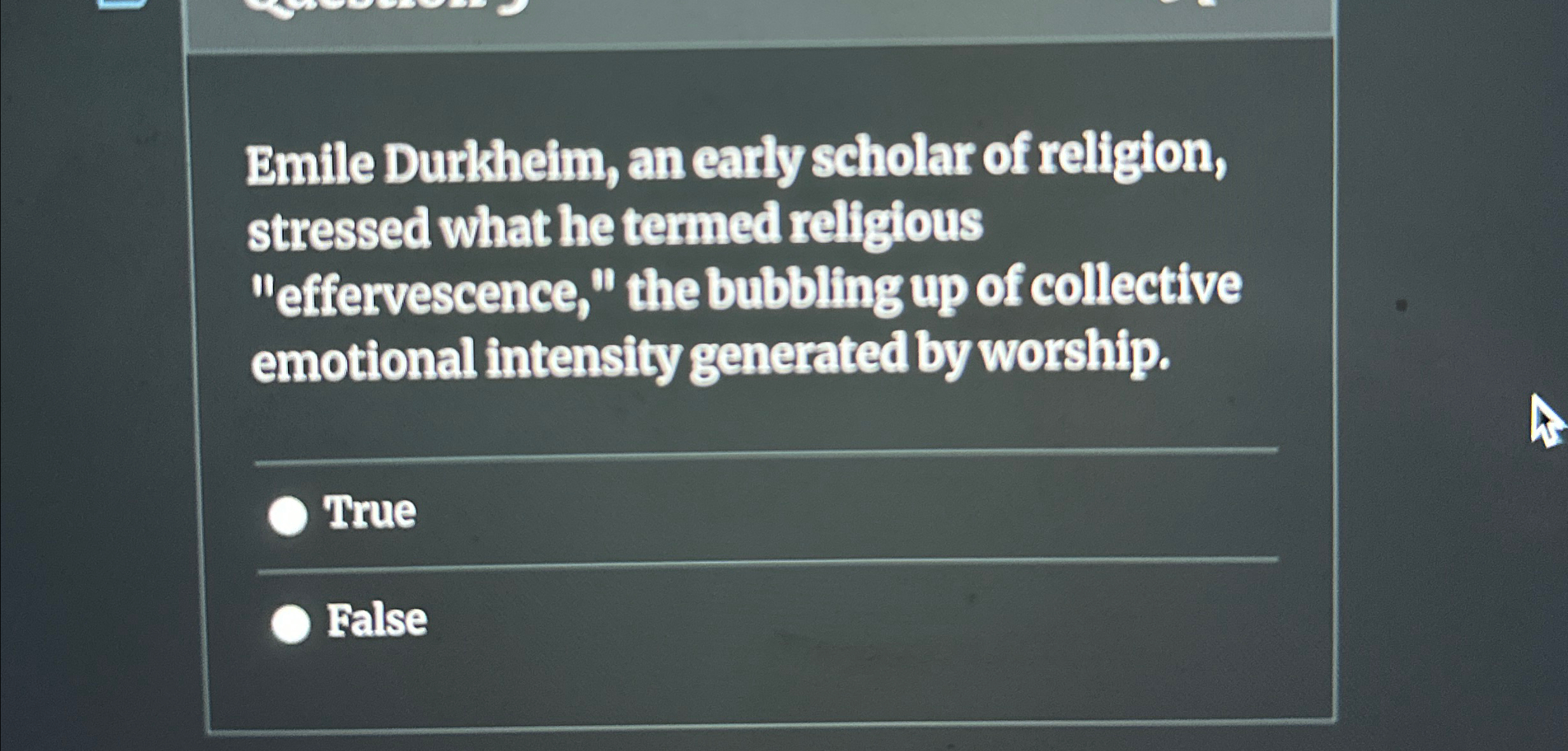 Solved Emile Durkheim, an early scholar of religion, | Chegg.com