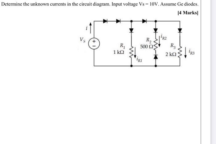 Solved Determine the unknown currents in the circuit | Chegg.com