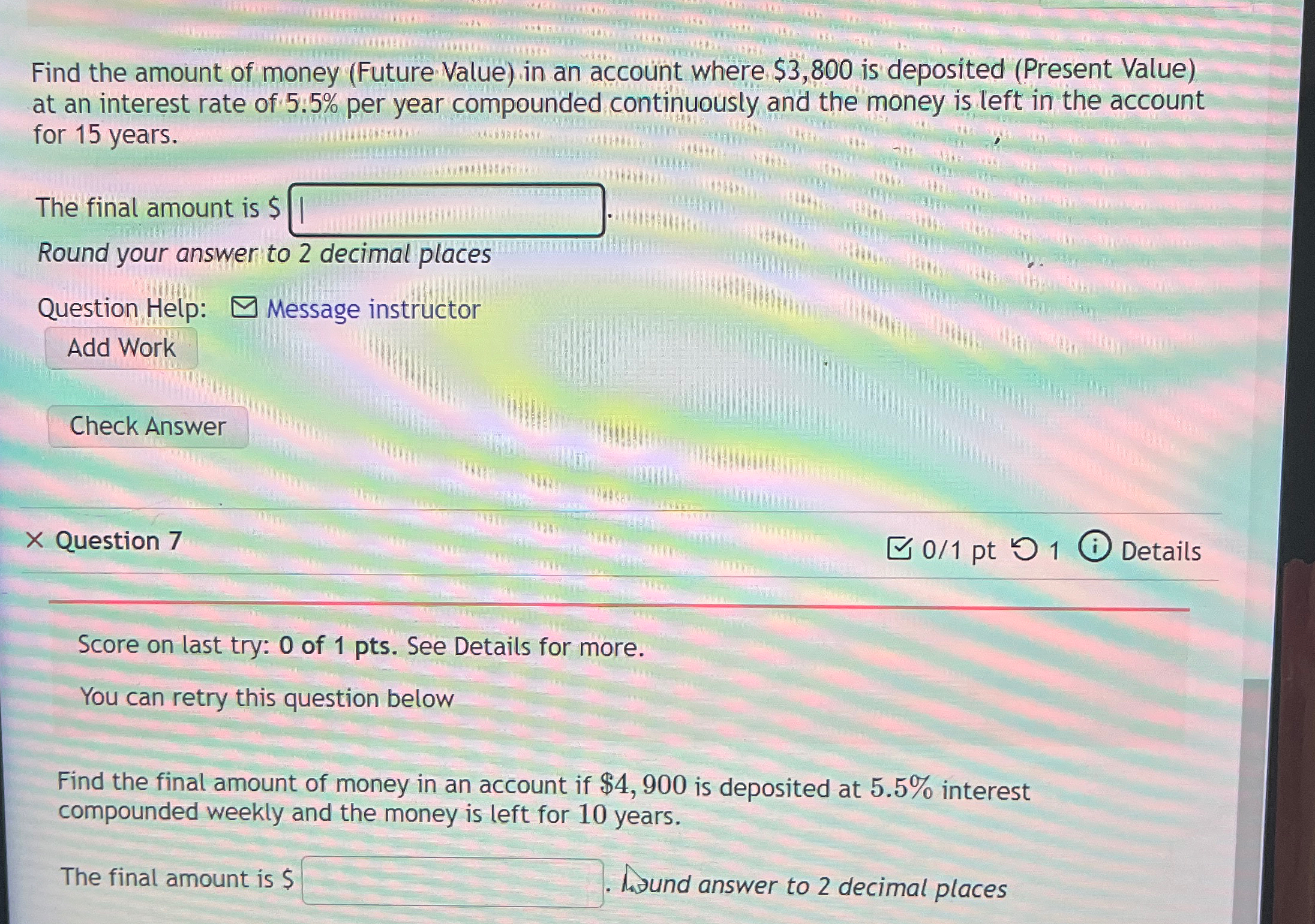 Solved Find the amount of money (Future Value) ﻿in an | Chegg.com