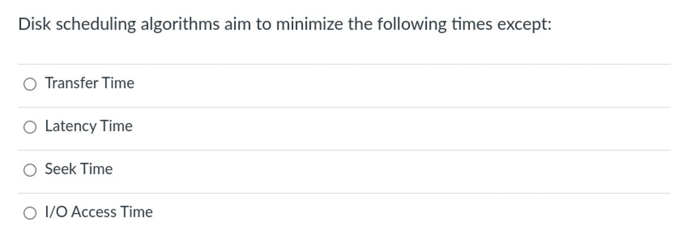 Solved Disk scheduling algorithms aim to minimize the | Chegg.com