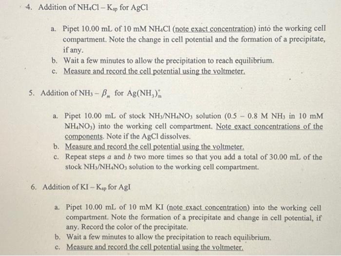 5. Look up Ksp for AgCl and AgI. Based on these | Chegg.com