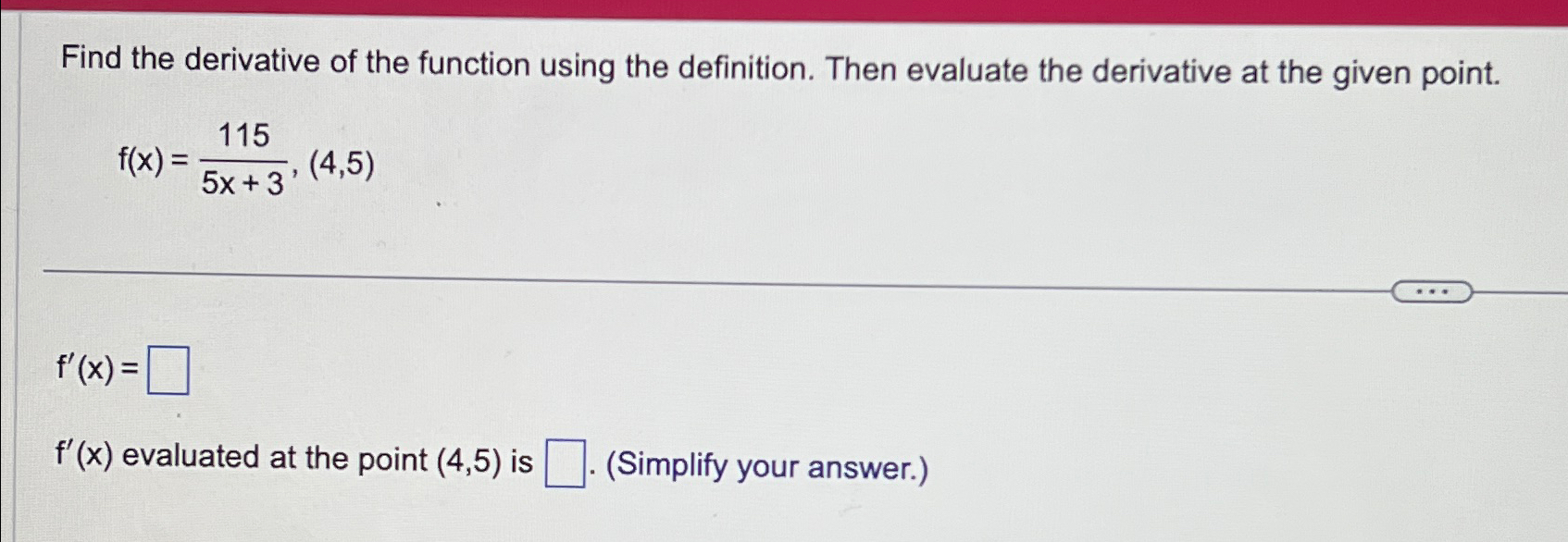 Solved Find the derivative of the function using the | Chegg.com