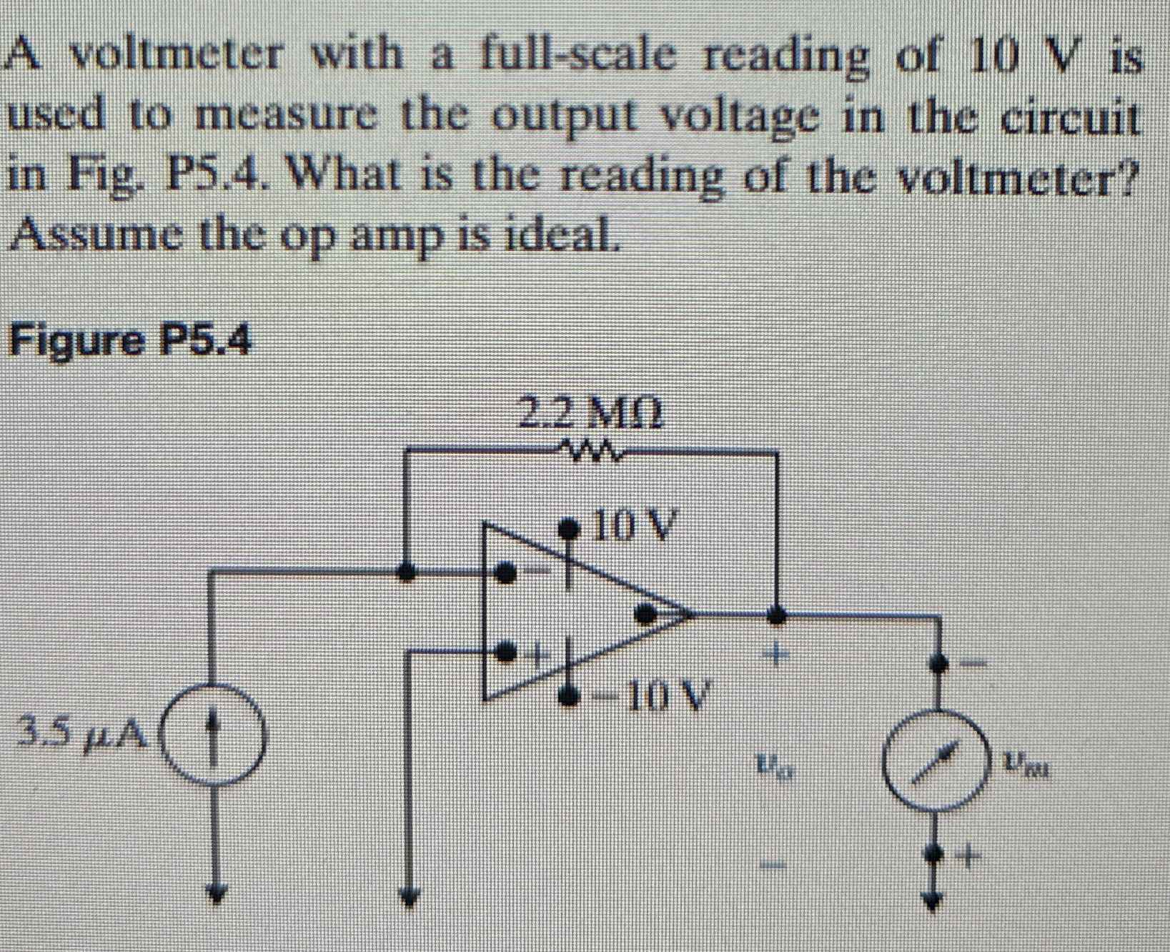 Solved A voltmeter with a full-scale reading of 10 ﻿V is | Chegg.com