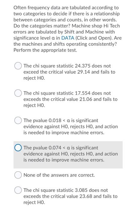 Solved Often frequency data are tabulated according to two | Chegg.com